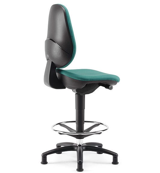 Contemporary task stool - POINT - TALIN SRL - leather / fabric ...