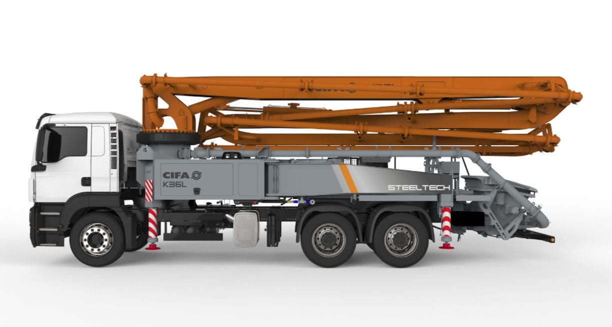 Mobile concrete pump - K36L - CIFA S.p.A - truck-mounted