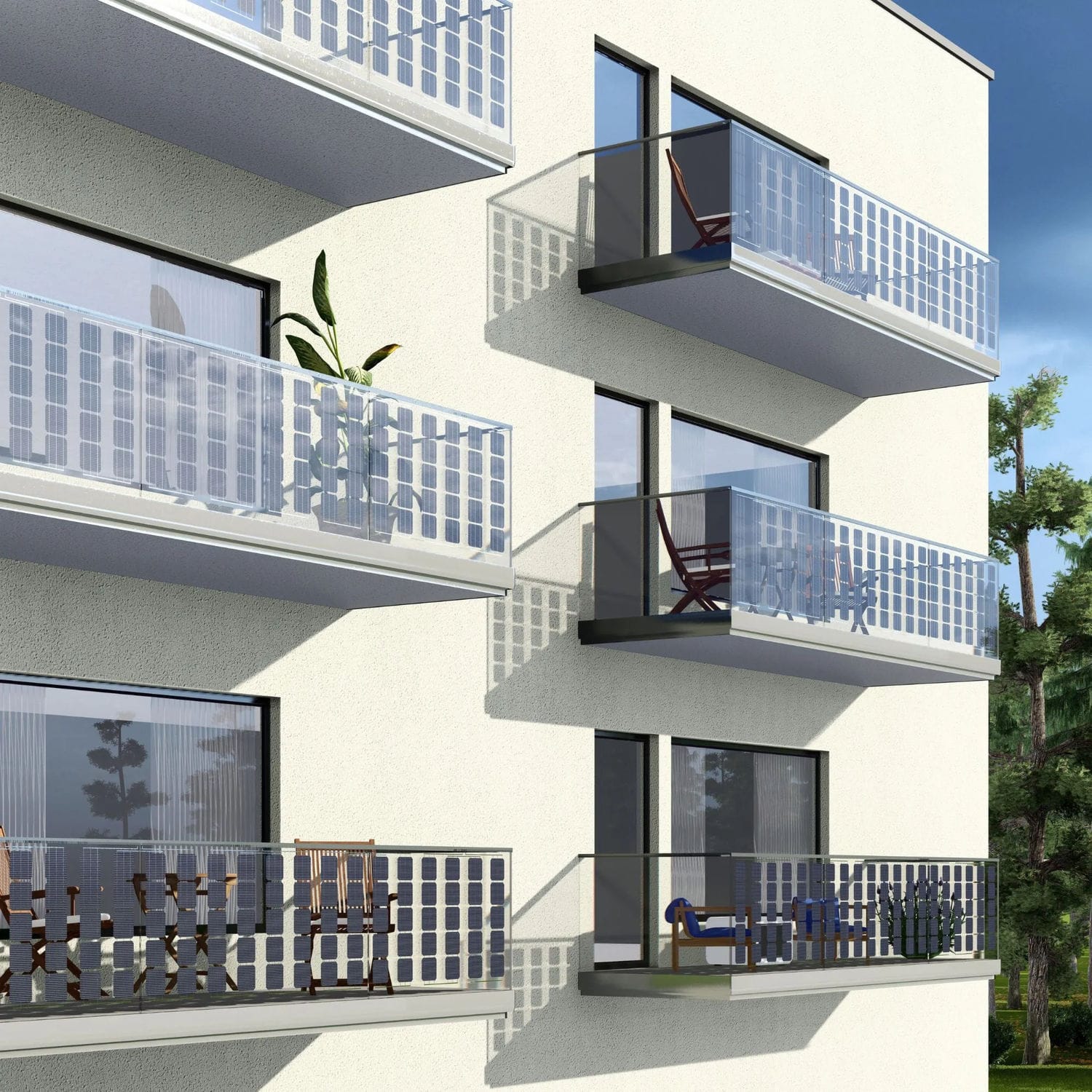 Railing with solar panel - VISIOPLAN PV - Abel Metallsysteme GmbH & Co ...