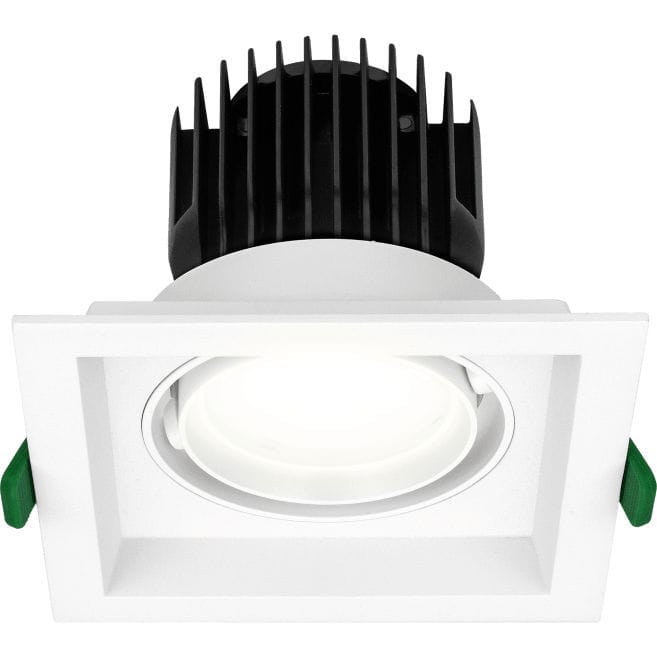 Recessed spotlight - LUCECO - LED / square / commercial