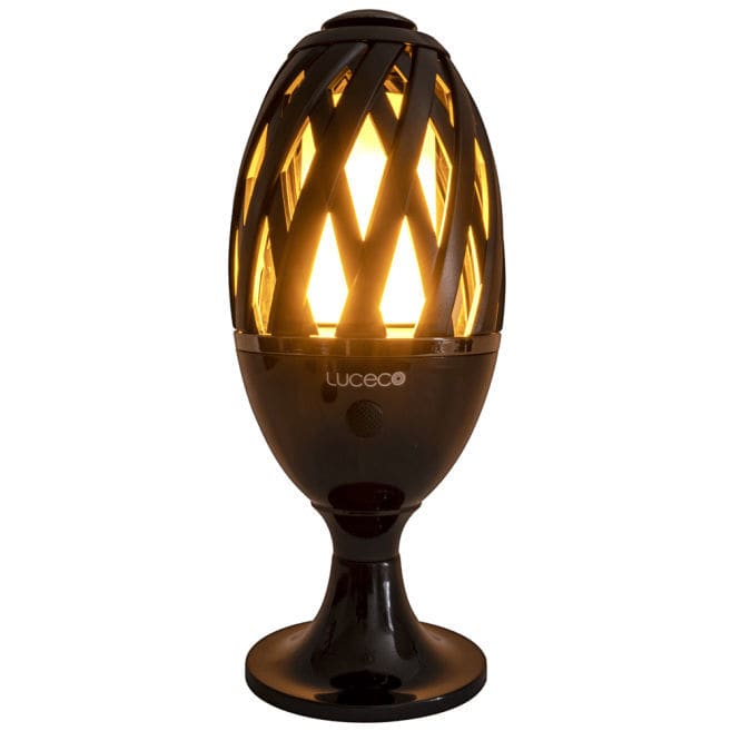 Floor lamp - FLAME EFFECT - LUCECO - metal / contemporary / outdoor
