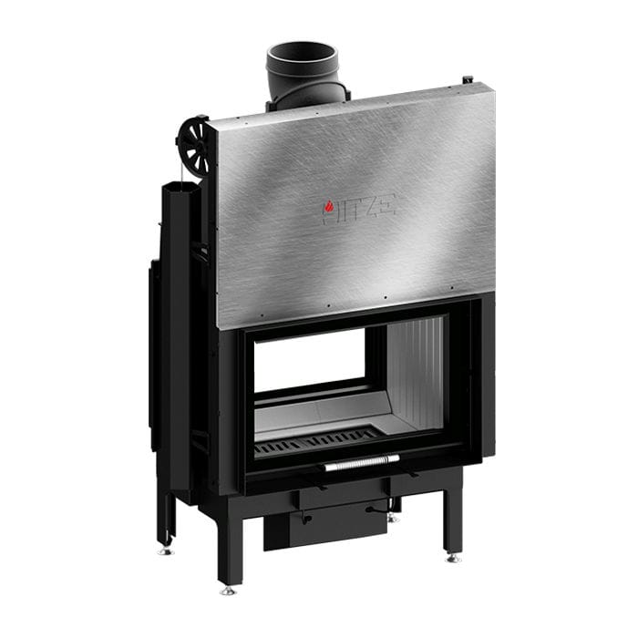 Wood-burning fireplace - ARDENTE DUO 68x43.DGS - Hitze - built-in ...