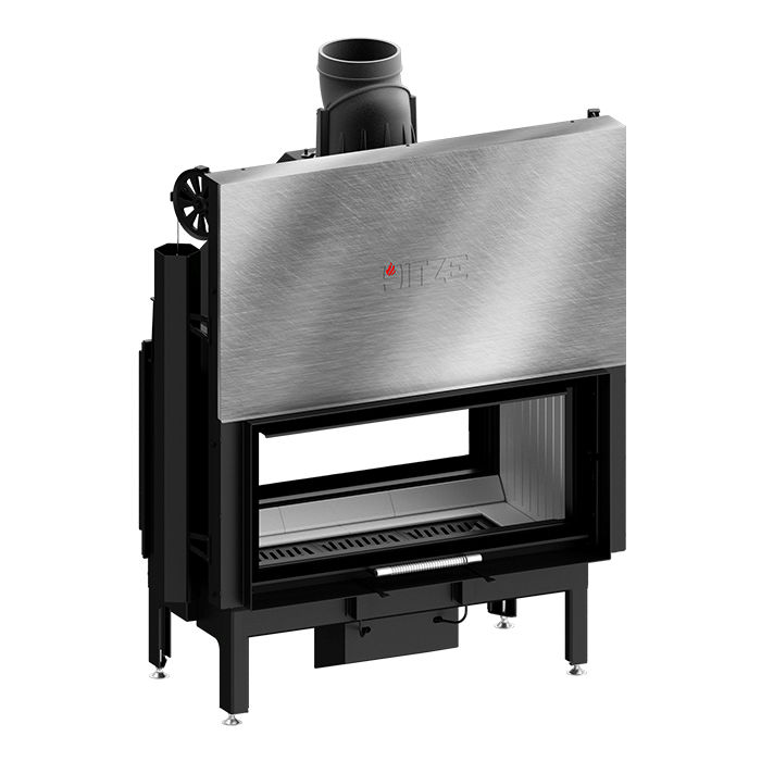 Wood-burning fireplace - ARDENTE DUO 90x41.DGS - Hitze - island ...