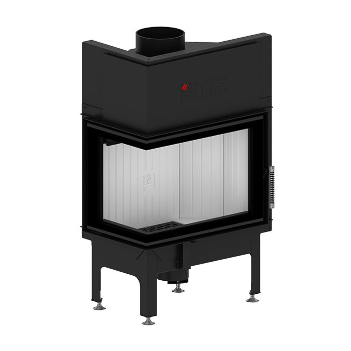 Wood-burning fireplace - ALBERO AL9L.H-D - Hitze - built-in / 2-sided ...