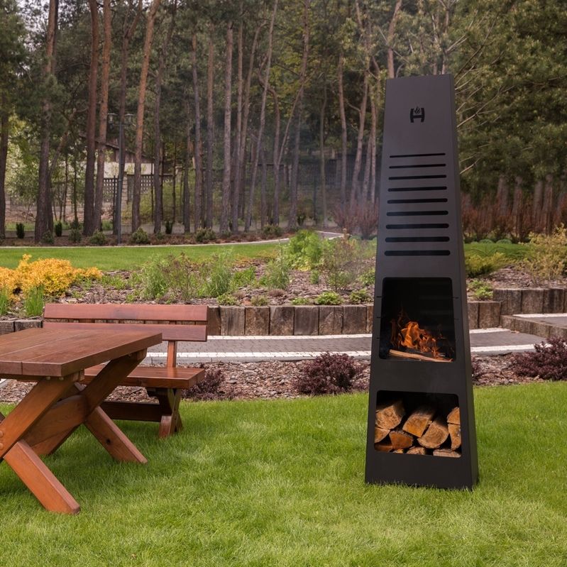 Wood-burning fireplace - TORRE - Hitze - free-standing / free-standing ...