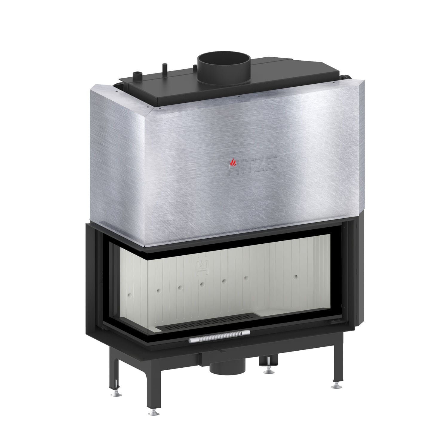 Wood-burning fireplace - ALAQS 90x41.LG-D - Hitze - free-standing ...