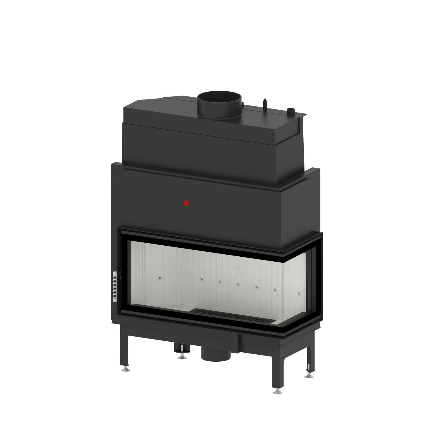 Wood-burning fireplace - ALAQS 90x41.R-D - Hitze - free-standing ...