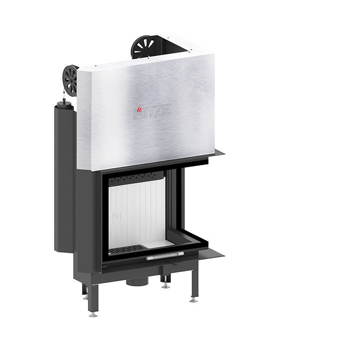 Wood-burning fireplace - AL16RG.H-D - Hitze - free-standing / corner ...