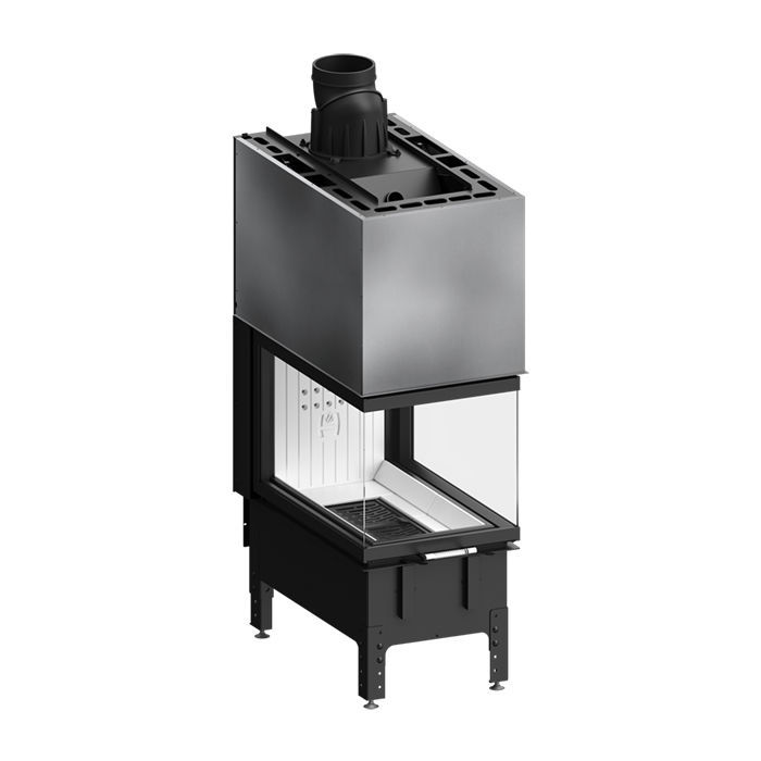 Wood-burning fireplace - TRINITY - Hitze - built-in / free-standing / 3 ...