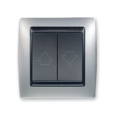 Blind switch - Simon - push-button / recessed / double