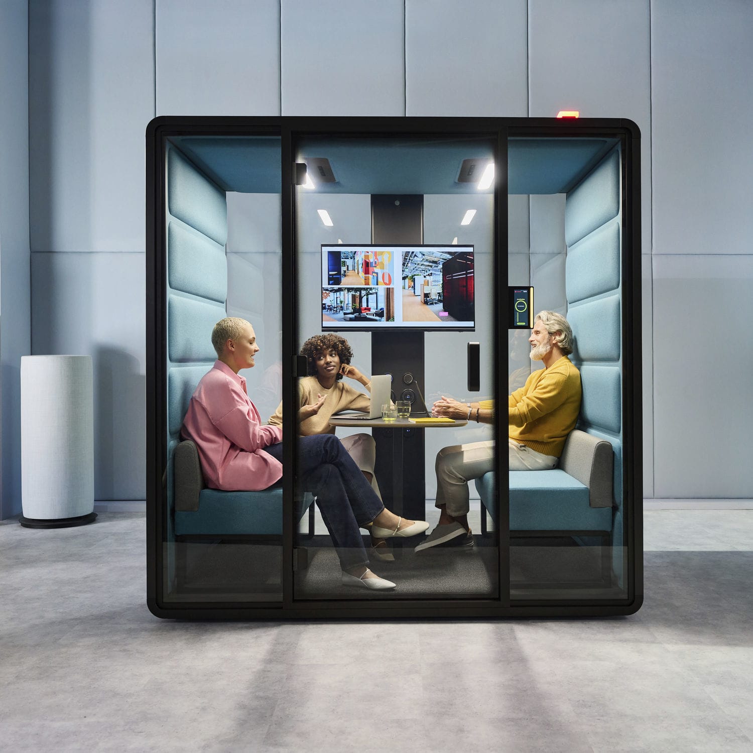 Acoustic office pod - HushFree.M - Mikomax Smart Office - with glass door / with built-in ...