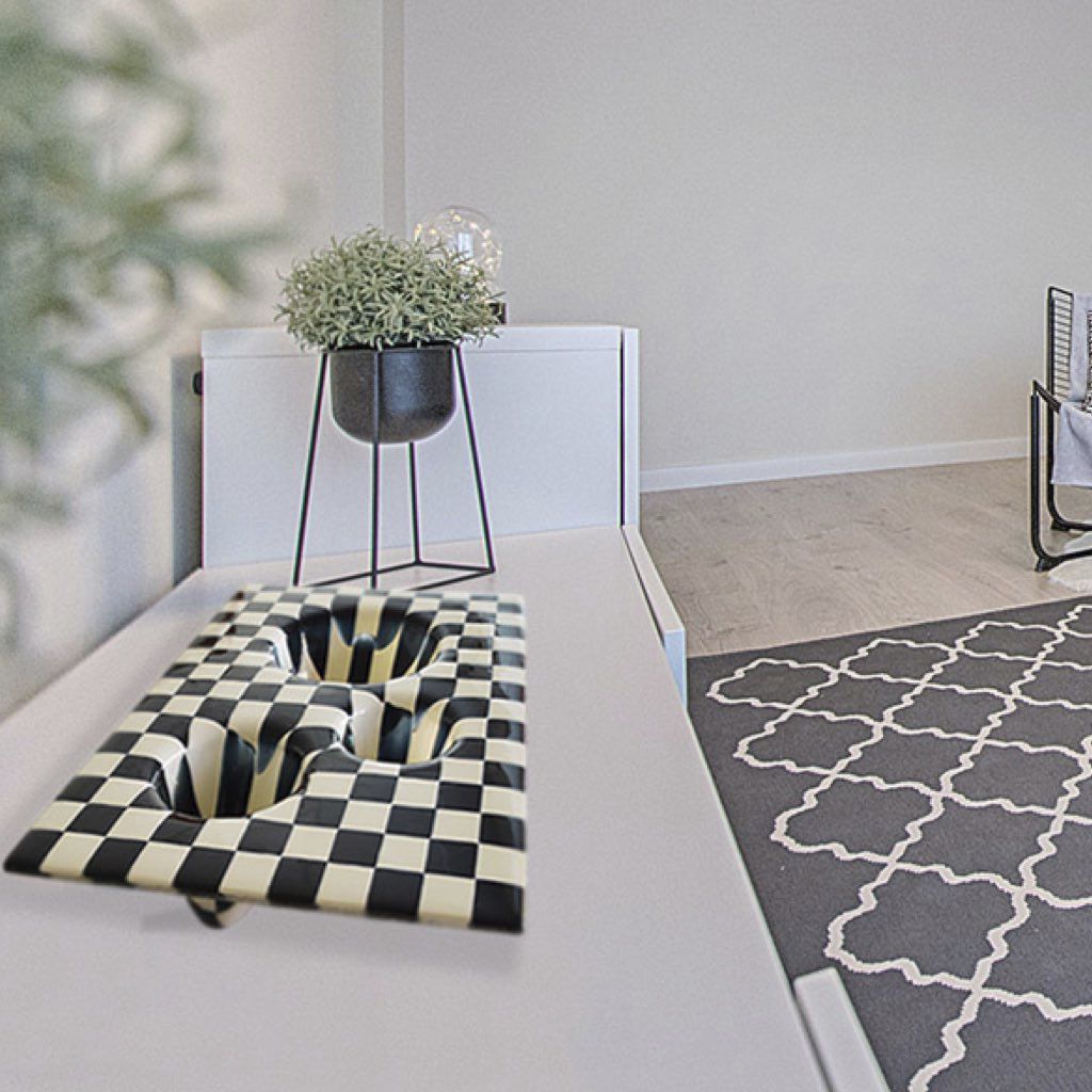 Murano glass centerpiece - CHECKER - veveglass - handmade ...