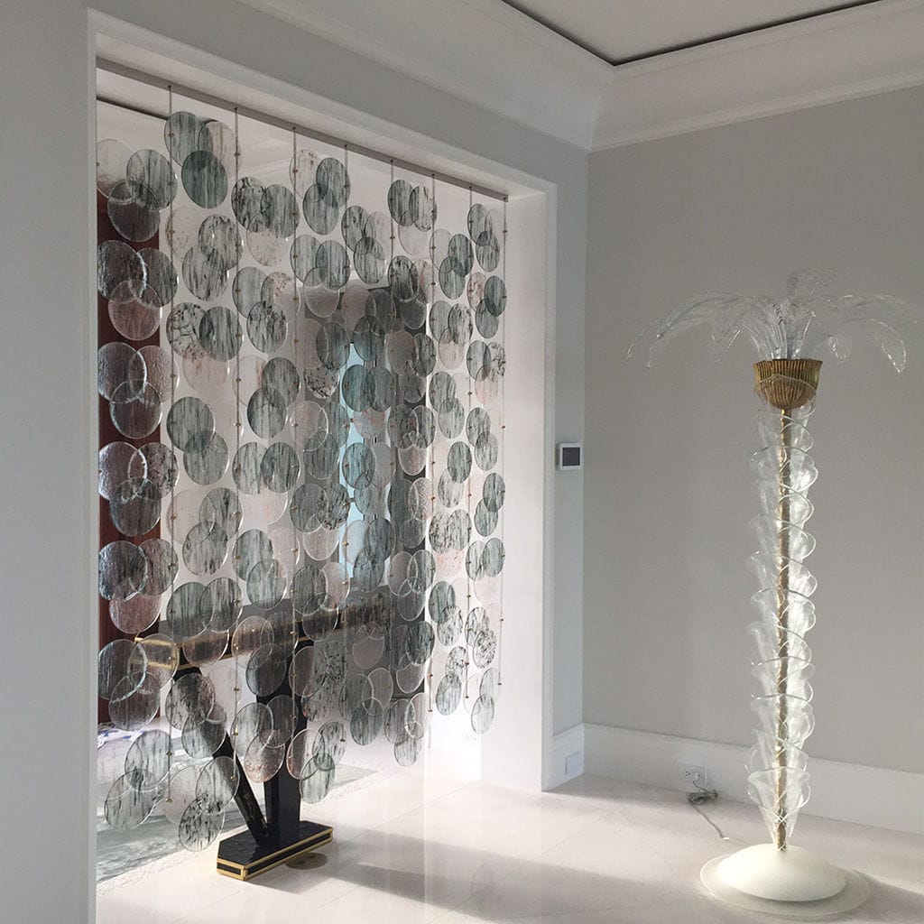 Metal room divider - RGB florida - veveglass - glass / indoor / hanging