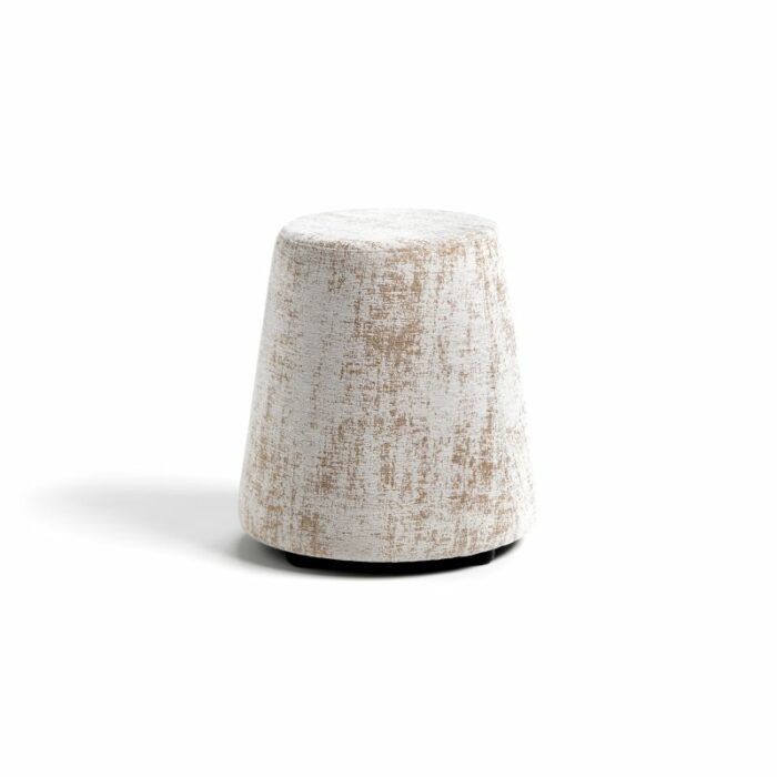 Contemporary pouf - Olli - PF Stile Srl - fabric / leather / round