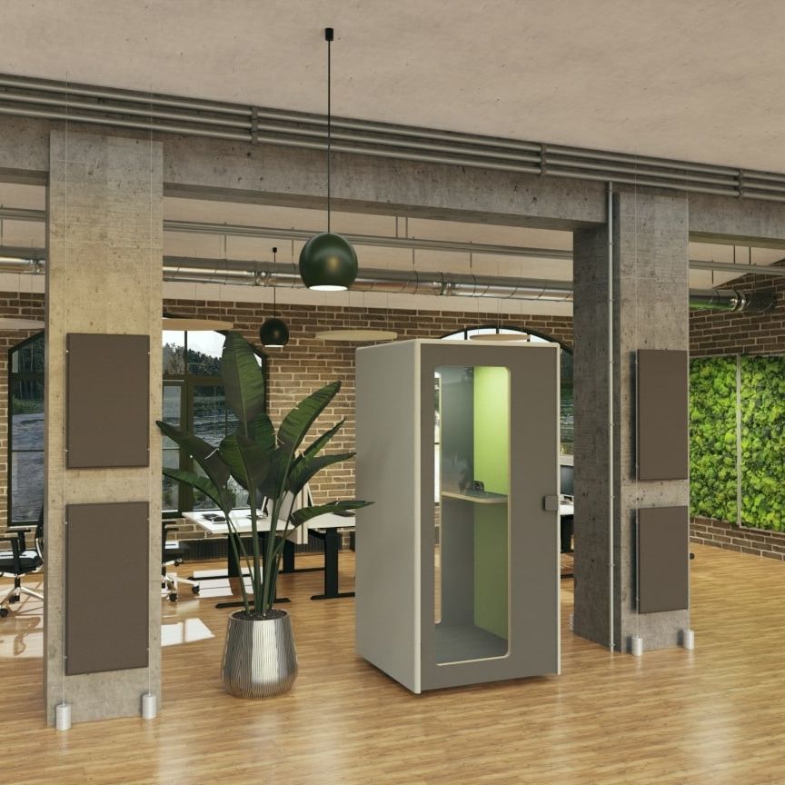 Storage phone box - PREFORM GmbH - wooden / glass / fabric