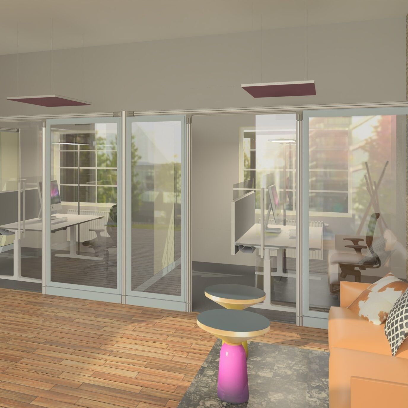 Modular partition - STRUKTUR - PREFORM GmbH - mobile / with glass panel ...