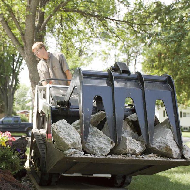 Hydraulic grab - BOBCAT - for stone / scrap