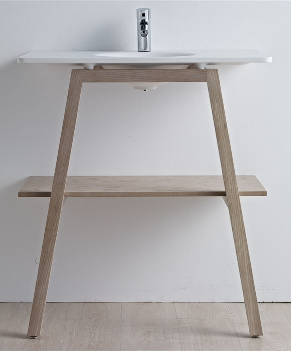Wooden washbasin stand - BALTIC - mcbath - Moldcom Composites