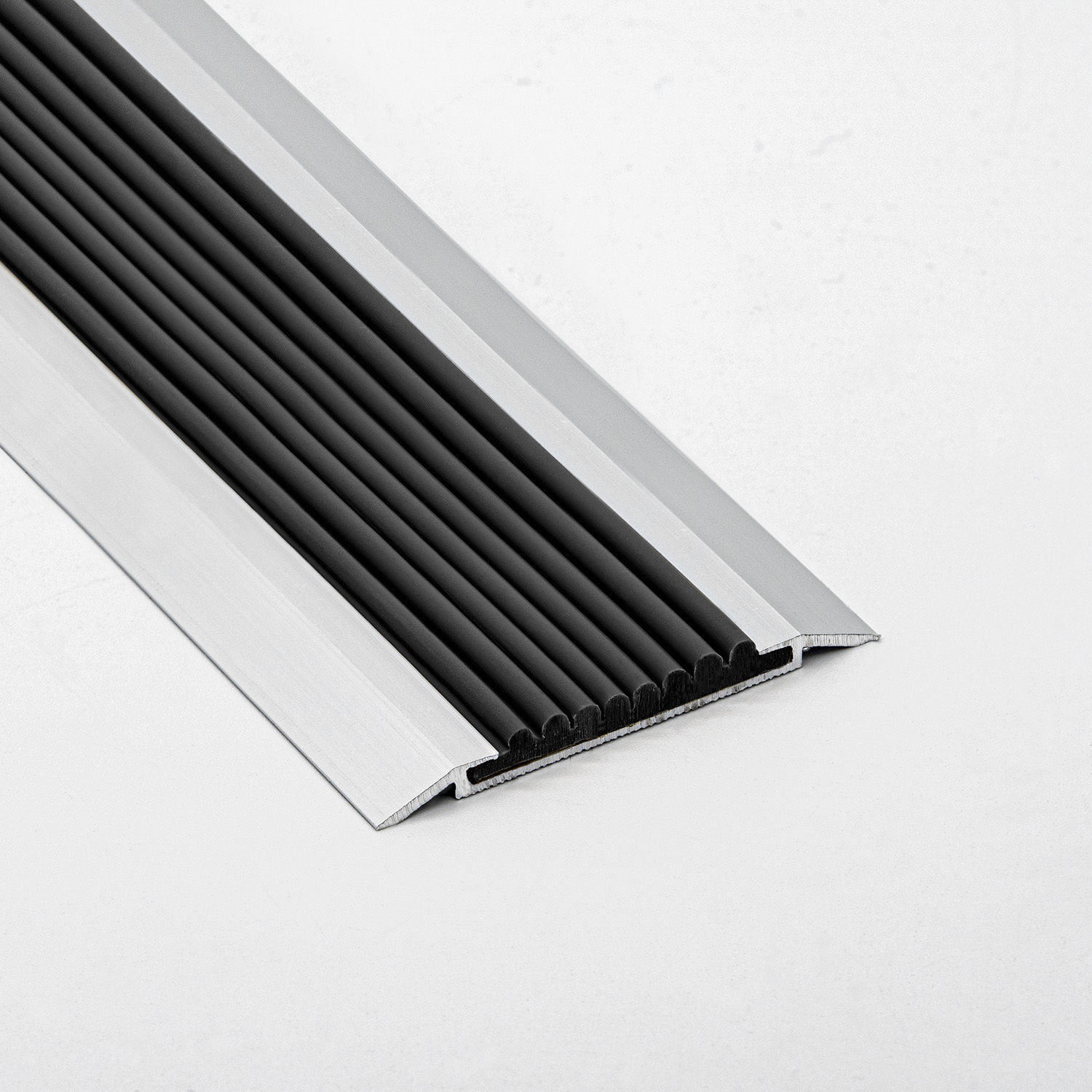 Aluminum transition profile - 5X50 - ALUMACER® - rubber / beige / gray