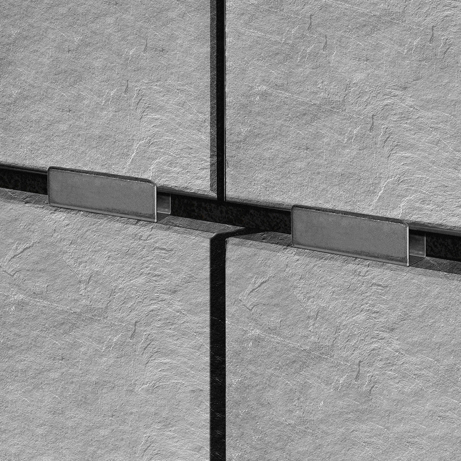 Steel mounting clip - 12 / 50 MM - ALUMACER® - for facade / for tile