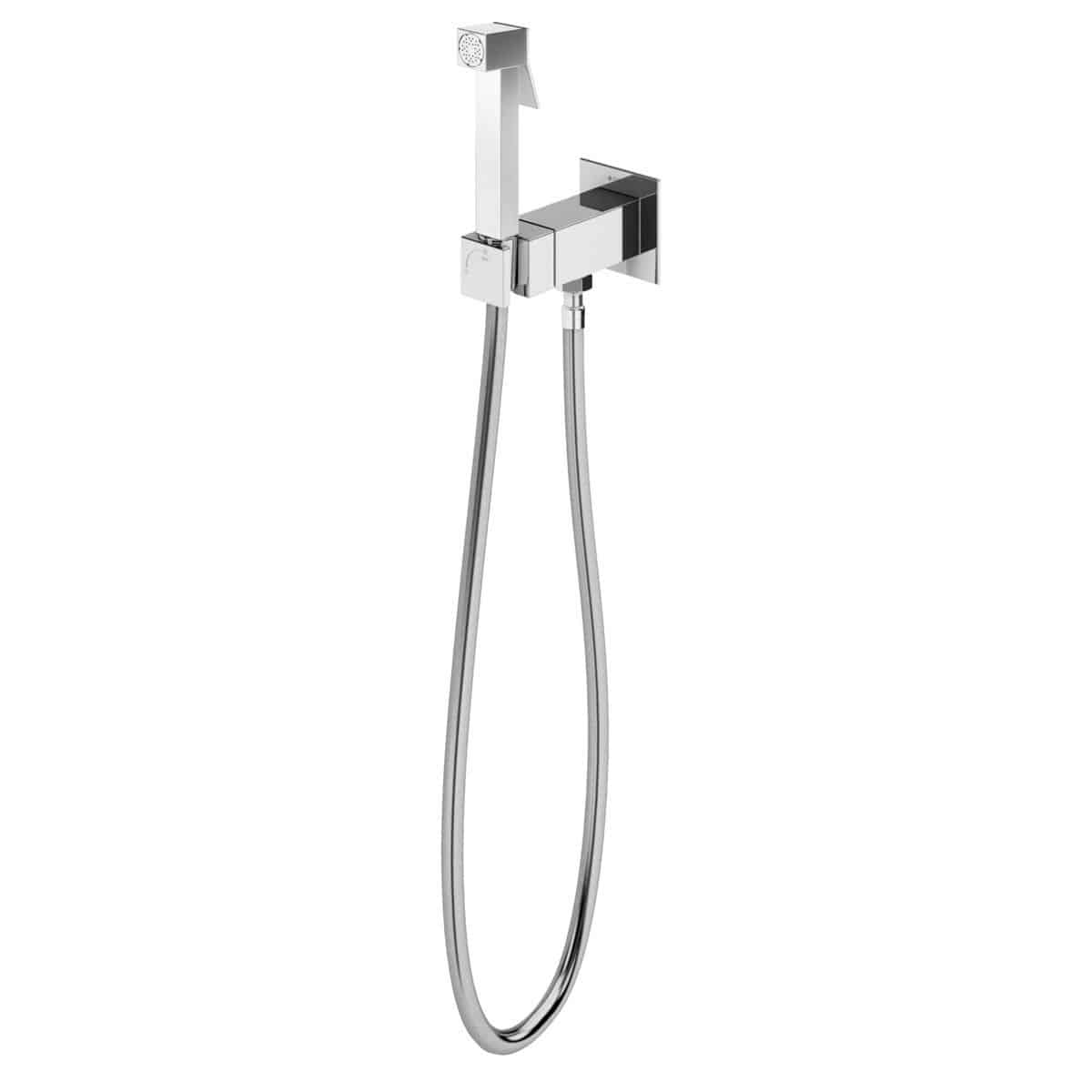 Toilet hand shower - QUADRA - Bruma - square / brass / contemporary