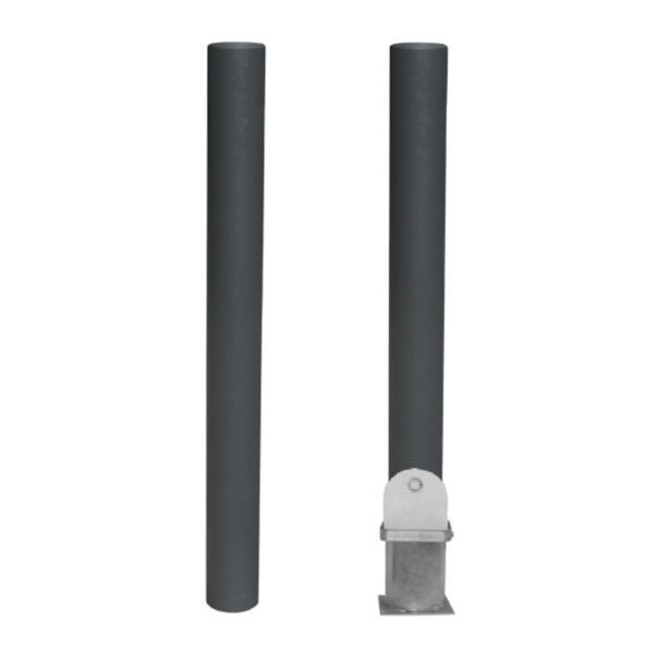Security post - TUBULAR - Ado urban - removable / galvanised steel / high