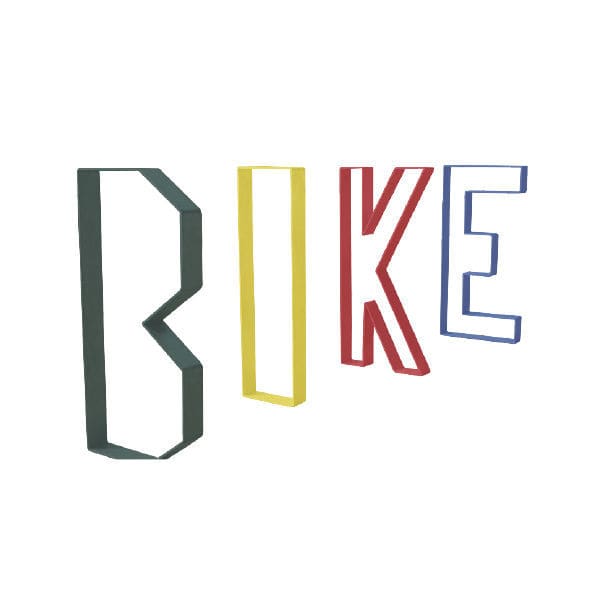 Floor-mounted bike rack - LETTER - Ado urban - iron / original design ...