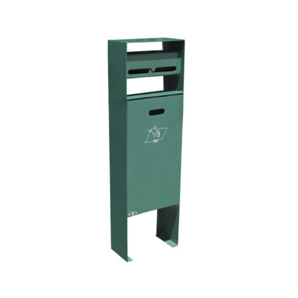 Dog trash can - BOX - Ado urban - metal / with bag dispenser / for dog ...