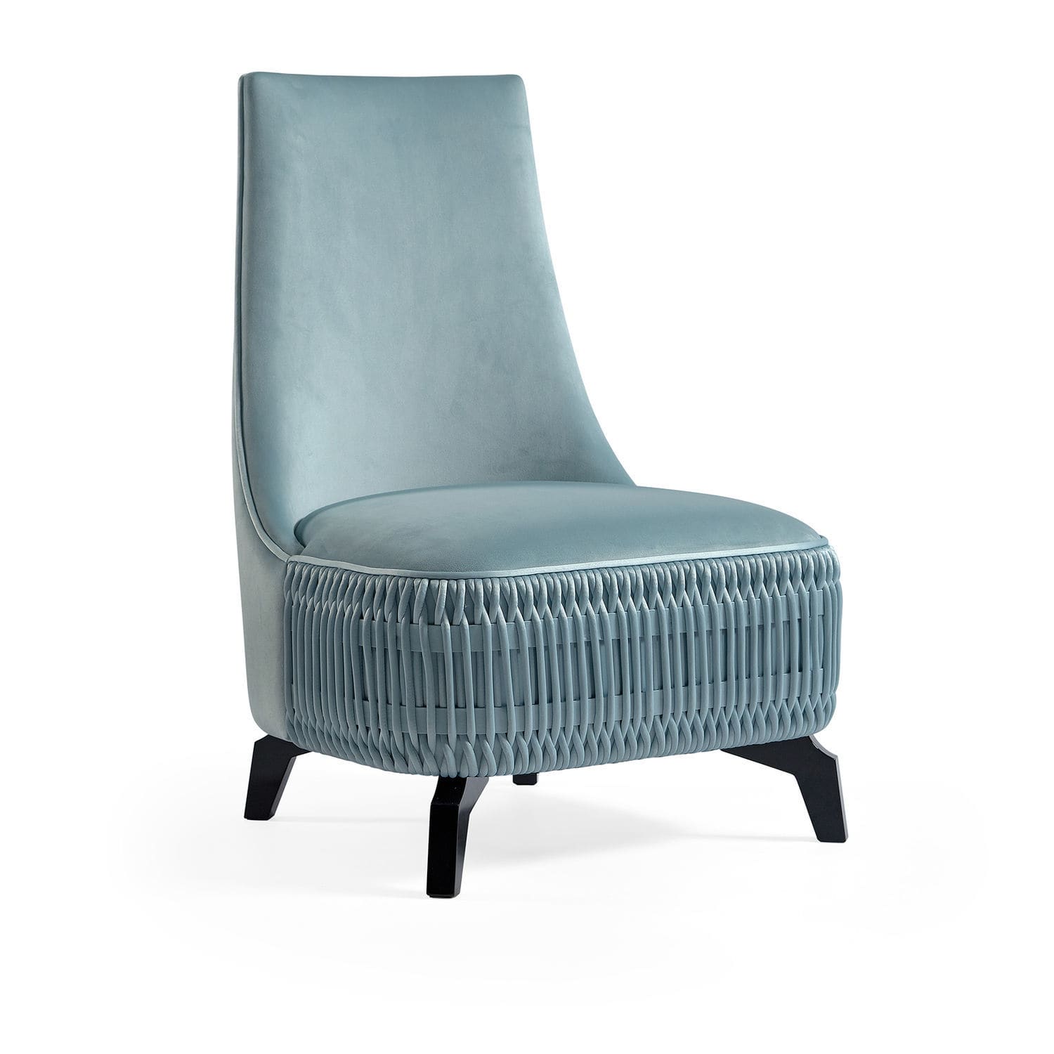 Contemporary fireside chair - FLAME - Memoir - fabric / upholstered ...