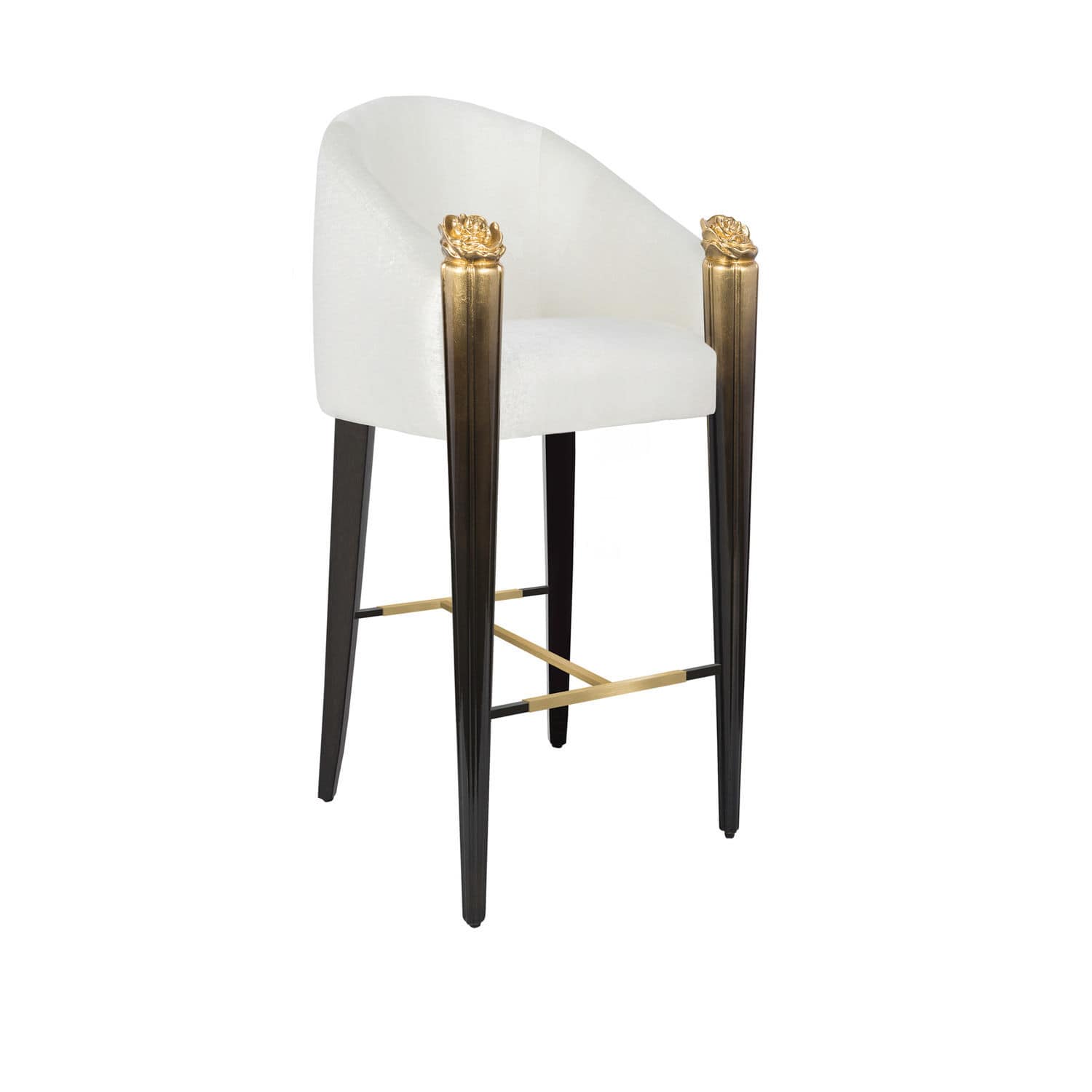 Contemporary bar chair - BLOSSOM - Memoir - indoor / fabric / lacquered ...