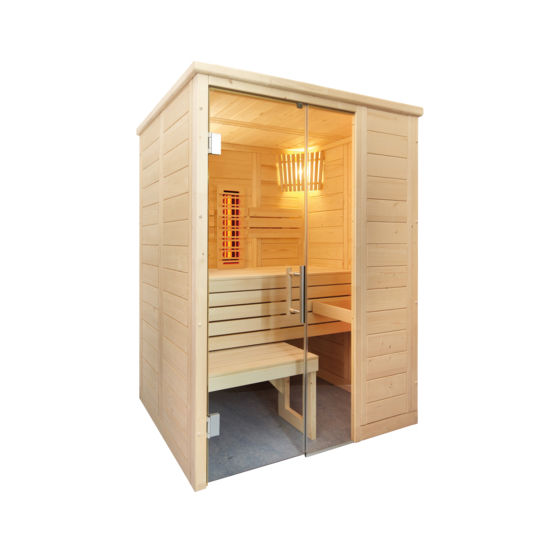 Infrared sauna - ALASKA MINI INFRA+ - Sentiotec - commercial / wooden ...