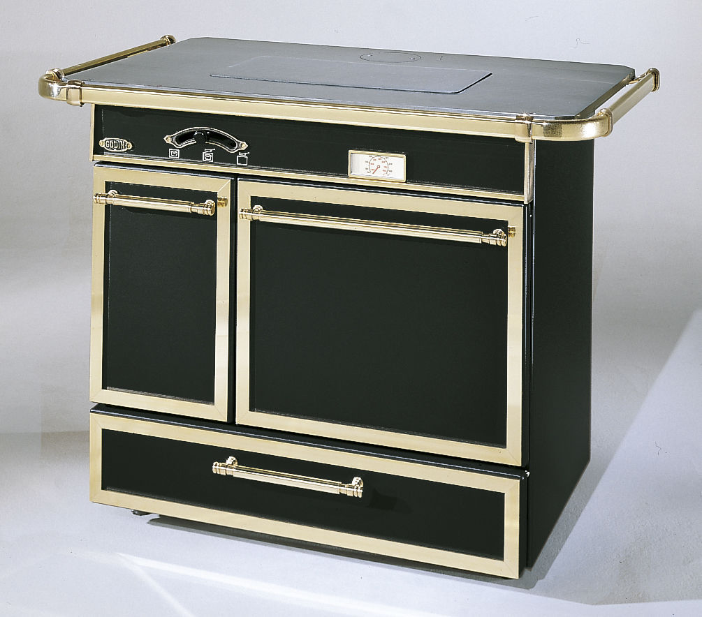 Gas range cooker - CHATELAINE - GODIN export - cast iron / enameled ...