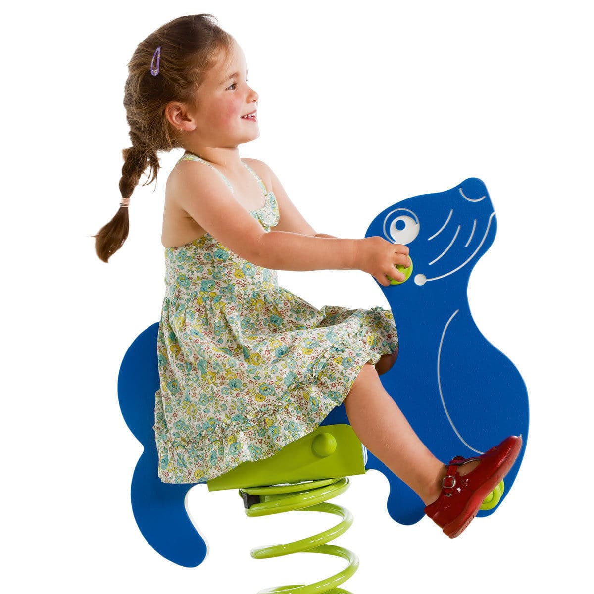 Galvanised steel spring rocker - GRAPHICS - KBT - HDPE / animal / 1-seat