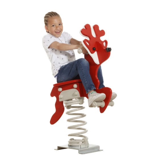 Galvanised steel spring rocker - FAIRYTALE - KBT - plastic / HDPE / animal