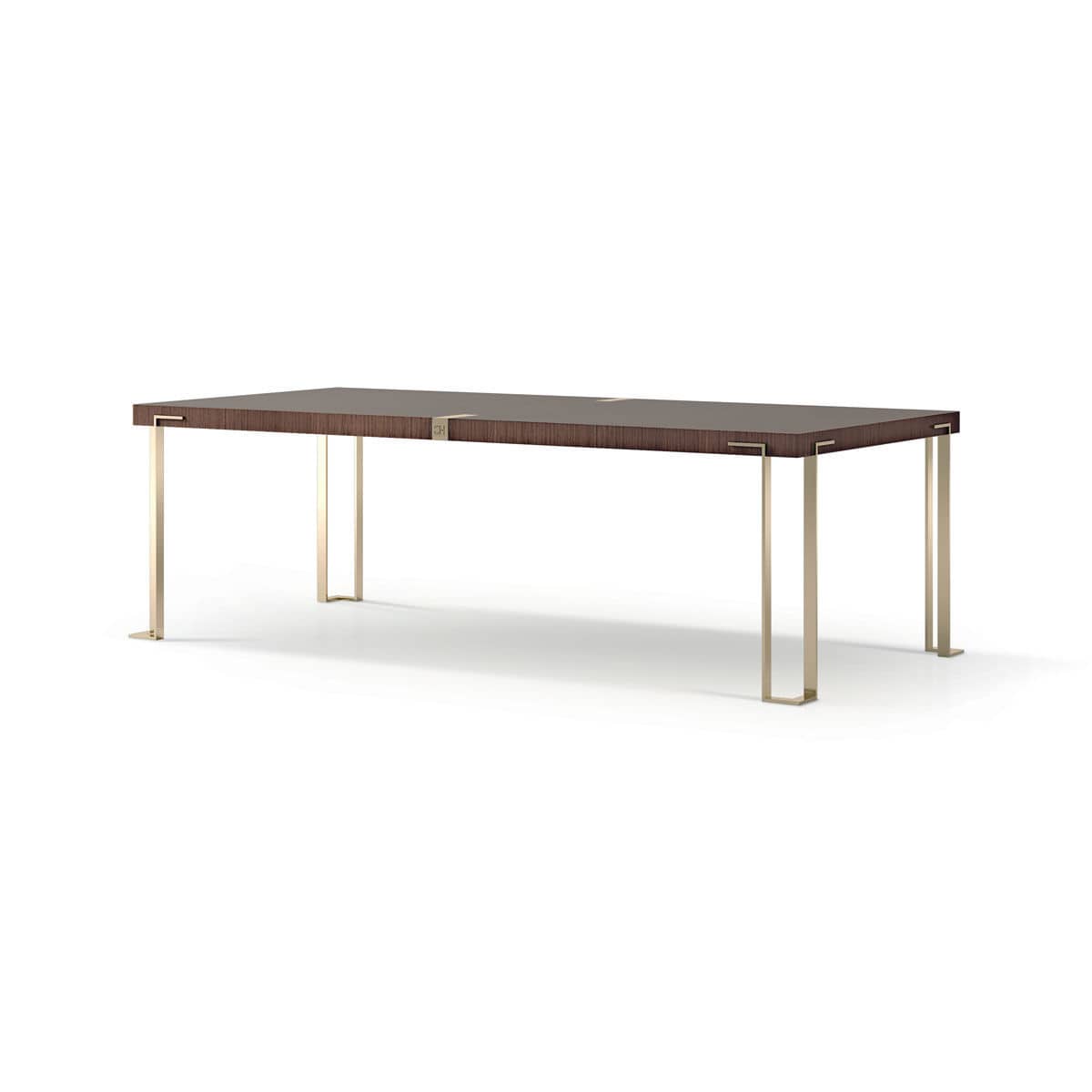Contemporary table - ART. 7953 - CARPANESE HOME - wooden / metal base / rectangular