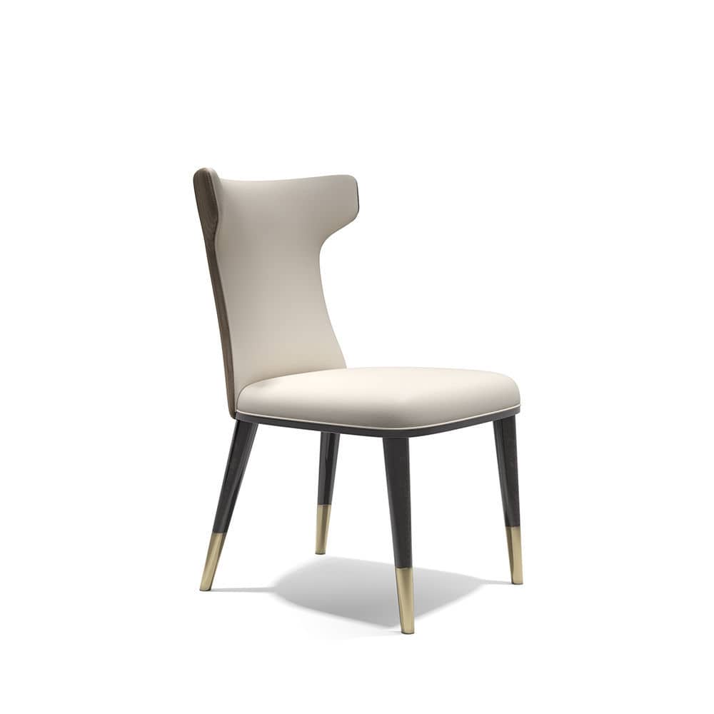 Contemporary chair - BEVERLY - Capital Collection - fabric / leather ...