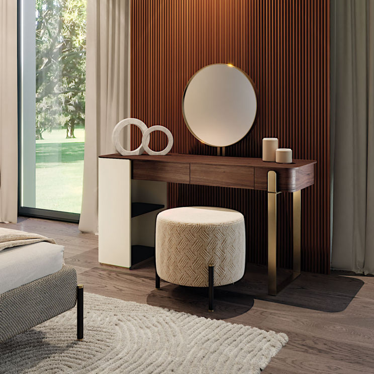 Contemporary pouf - TOULOUSE .60 - Capital Collection - fabric / round ...