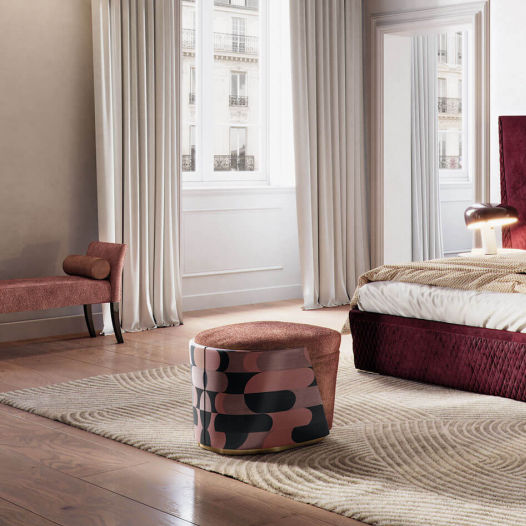 Contemporary pouf - MAJESTIC M - Capital Collection - fabric ...