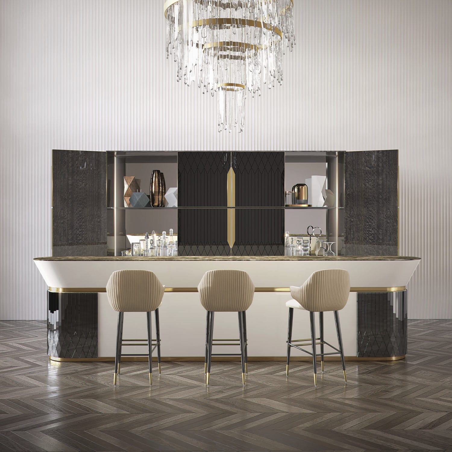 Contemporary bar cabinet - Prisma - Capital Collection - wooden ...