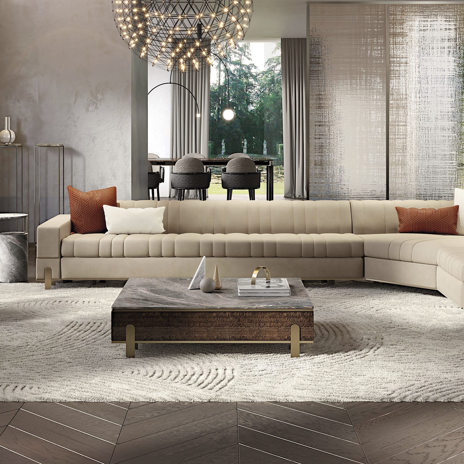 Contemporary coffee table - GRAND R - Capital Collection - wooden ...