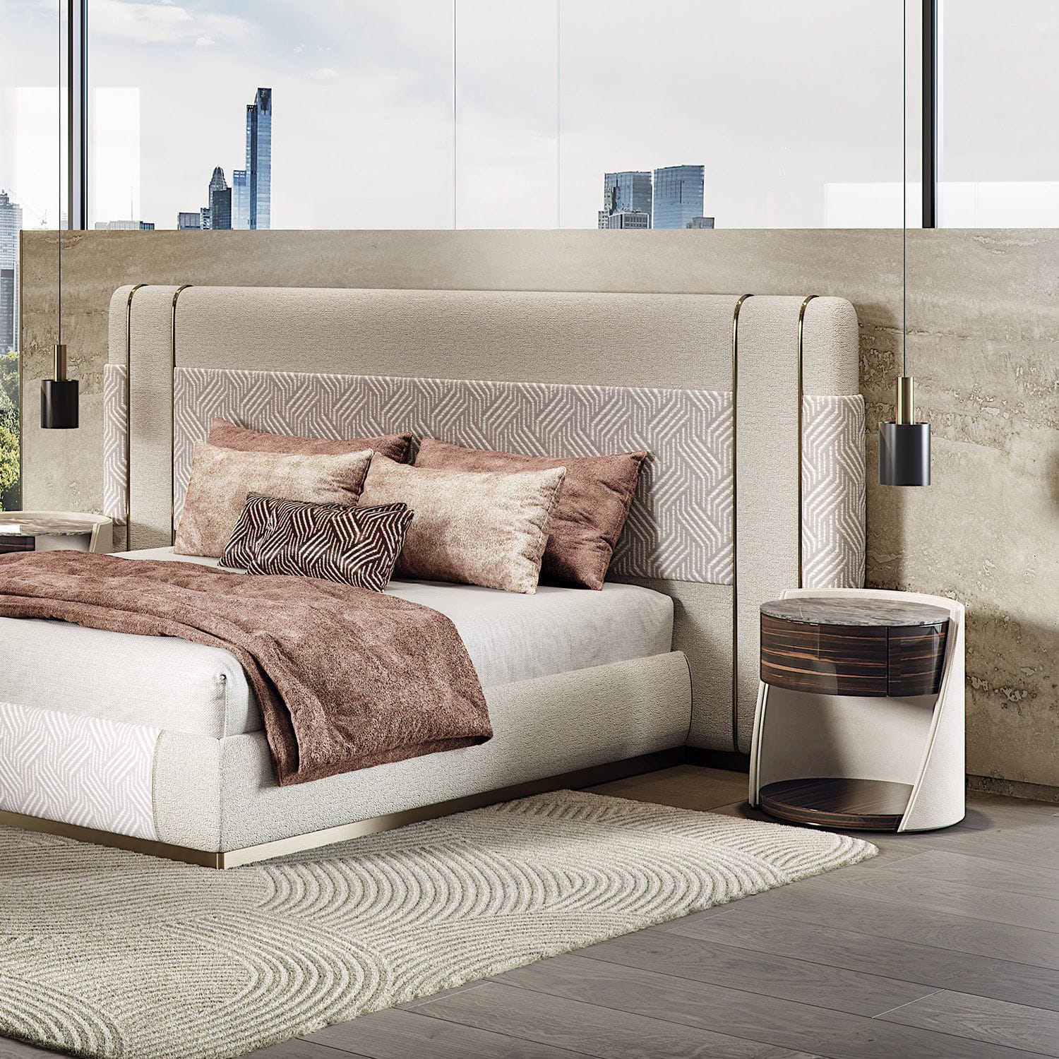 Contemporary bedside table - MAJESTIC - Capital Collection - wooden ...