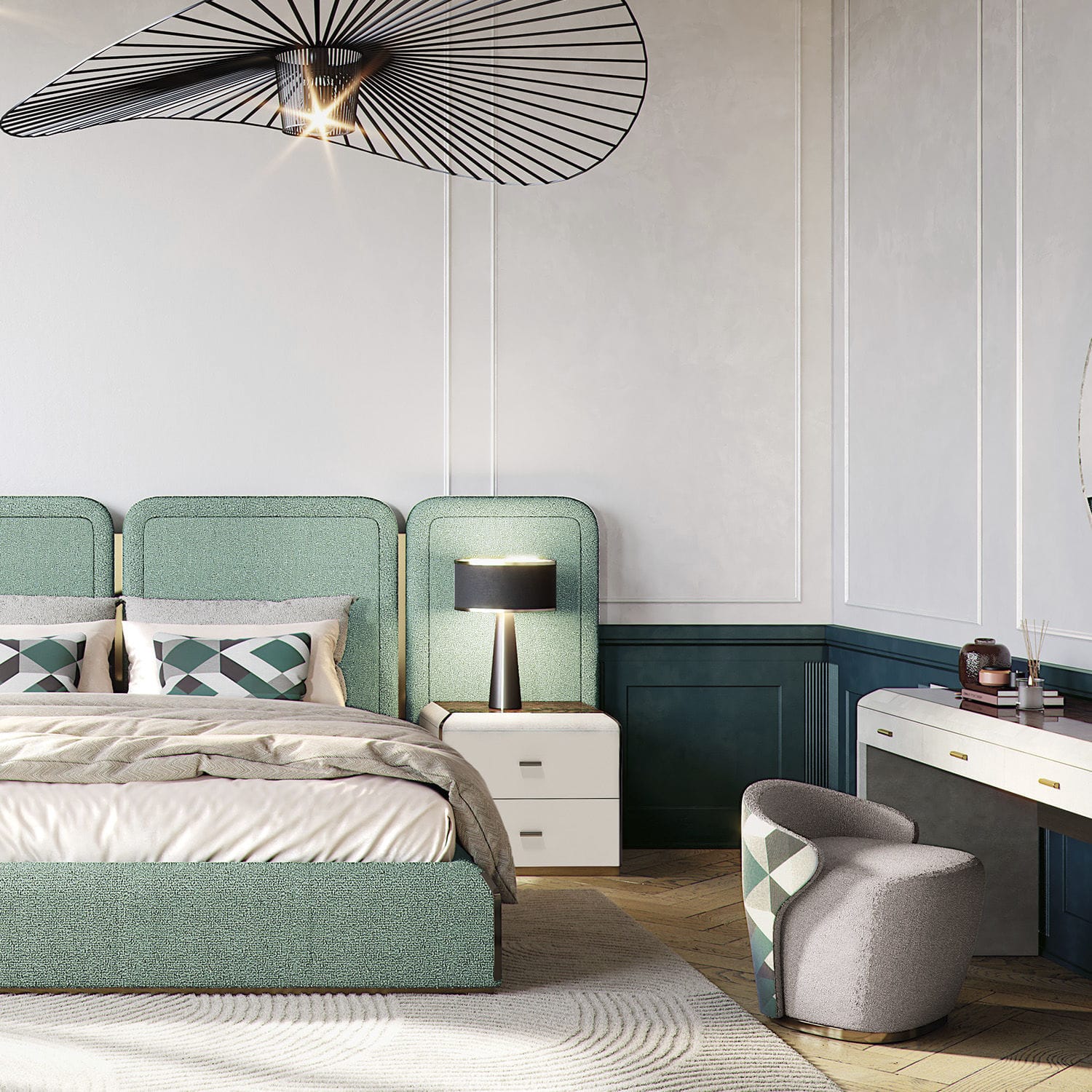 Contemporary bedside table - ORION XL - Capital Collection - leather ...