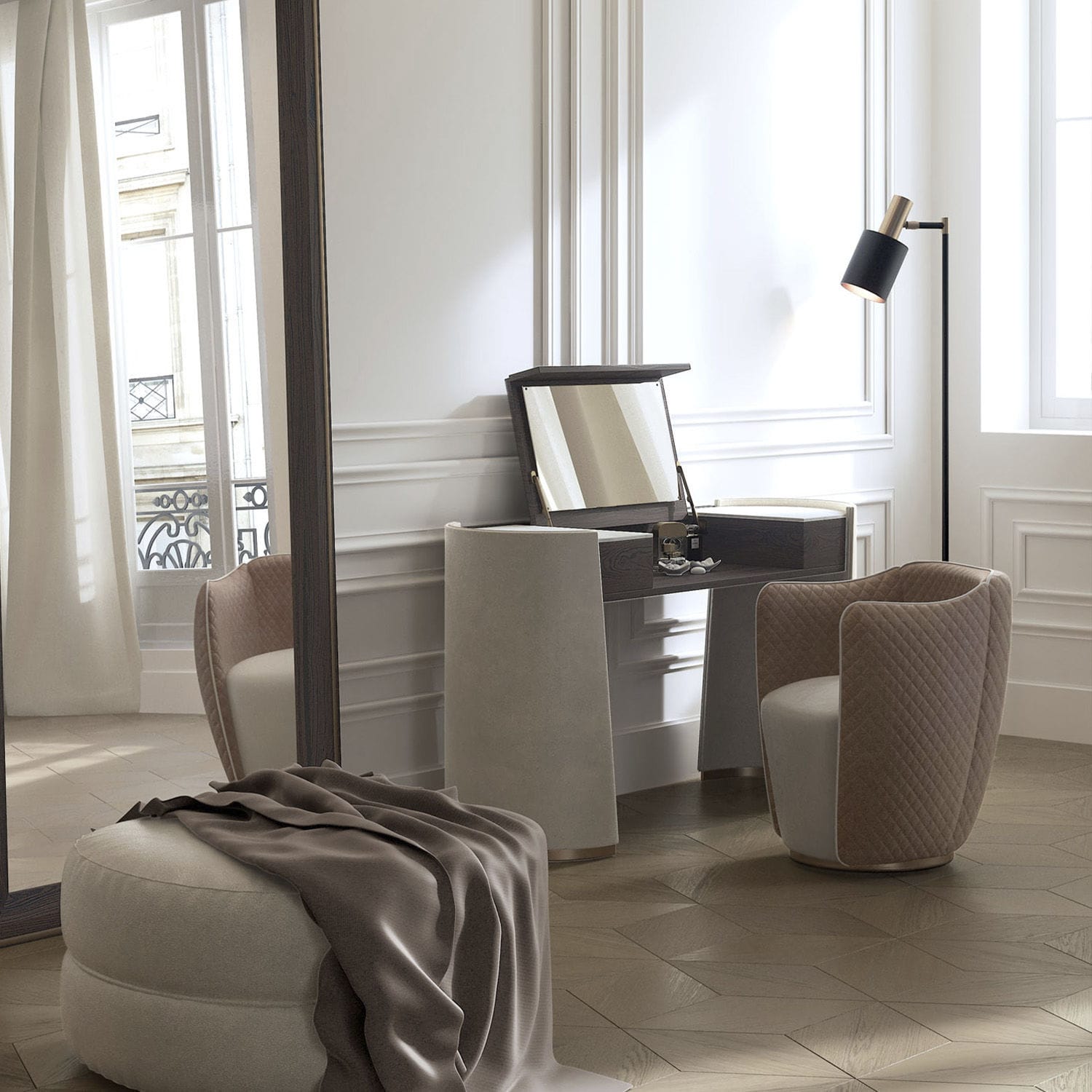 Contemporary dressing table - MAJESTIC - Capital Collection - wooden ...