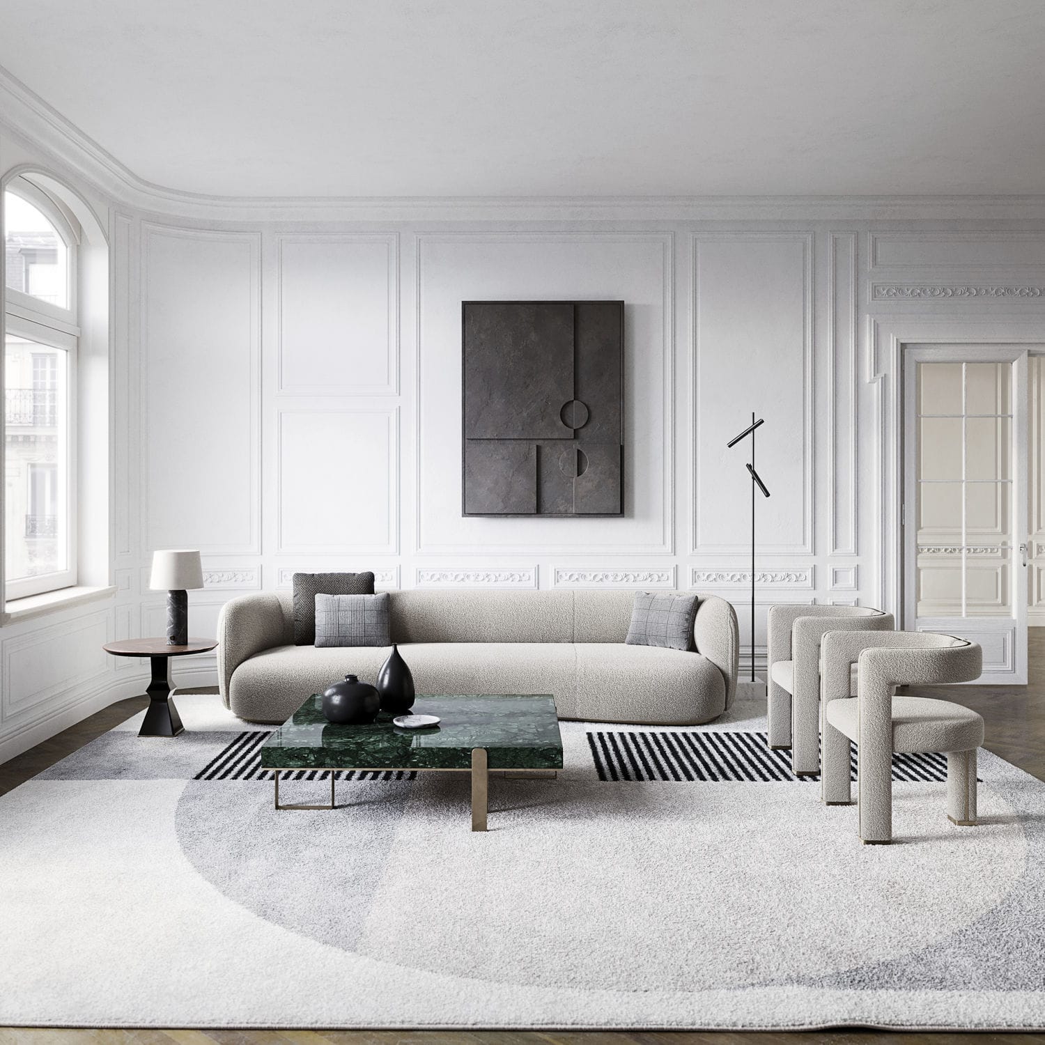 Semicircular sofa - Cloud - Capital Collection - contemporary / fabric ...