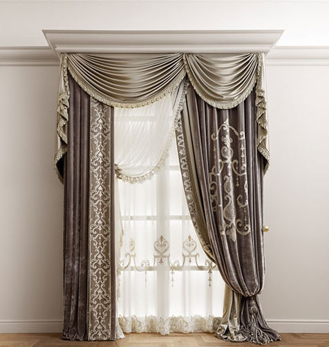 Patterned curtain - PRESTIGE SOLO BALZA - Chicca Orlando srl - velvet