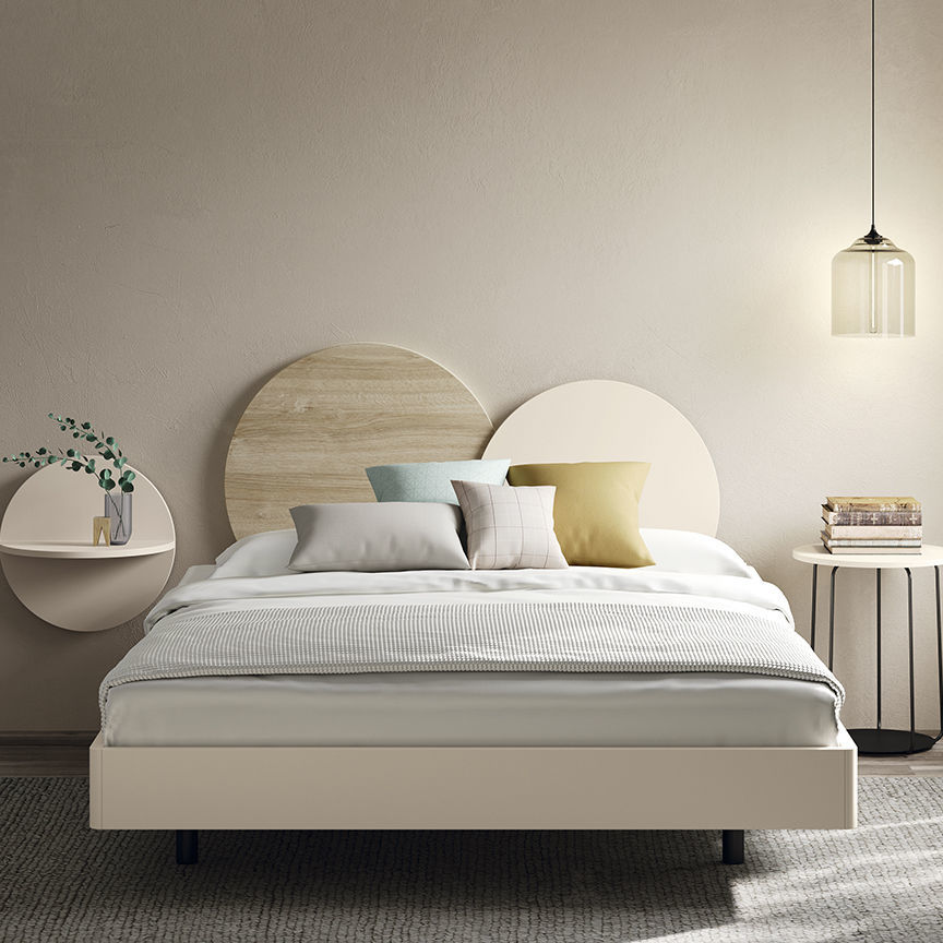 Double bed headboard - Bubble - Mobenia - for single beds ...