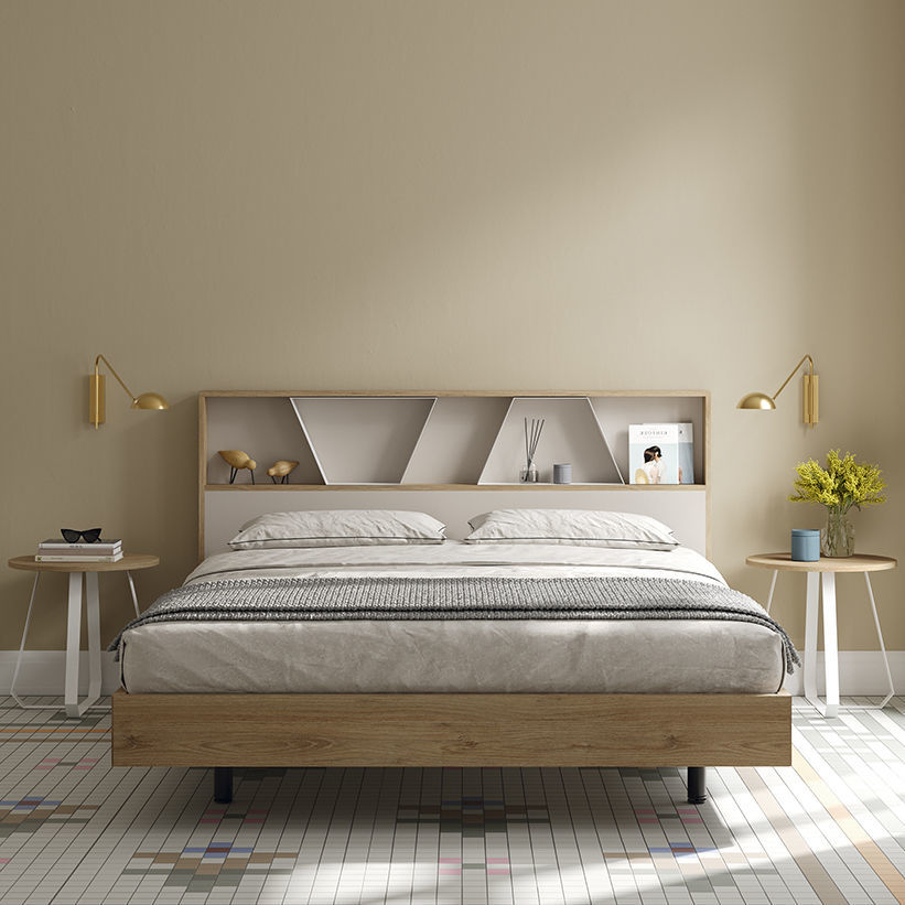 Double bed headboard - Forest - Mobenia - for single beds / contemporary / laminate