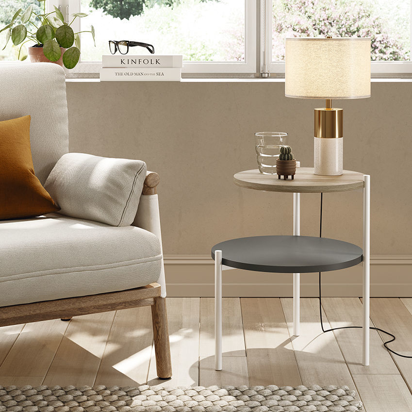 Contemporary side table - Eclipse - Mobenia - lacquered MDF / melamine ...