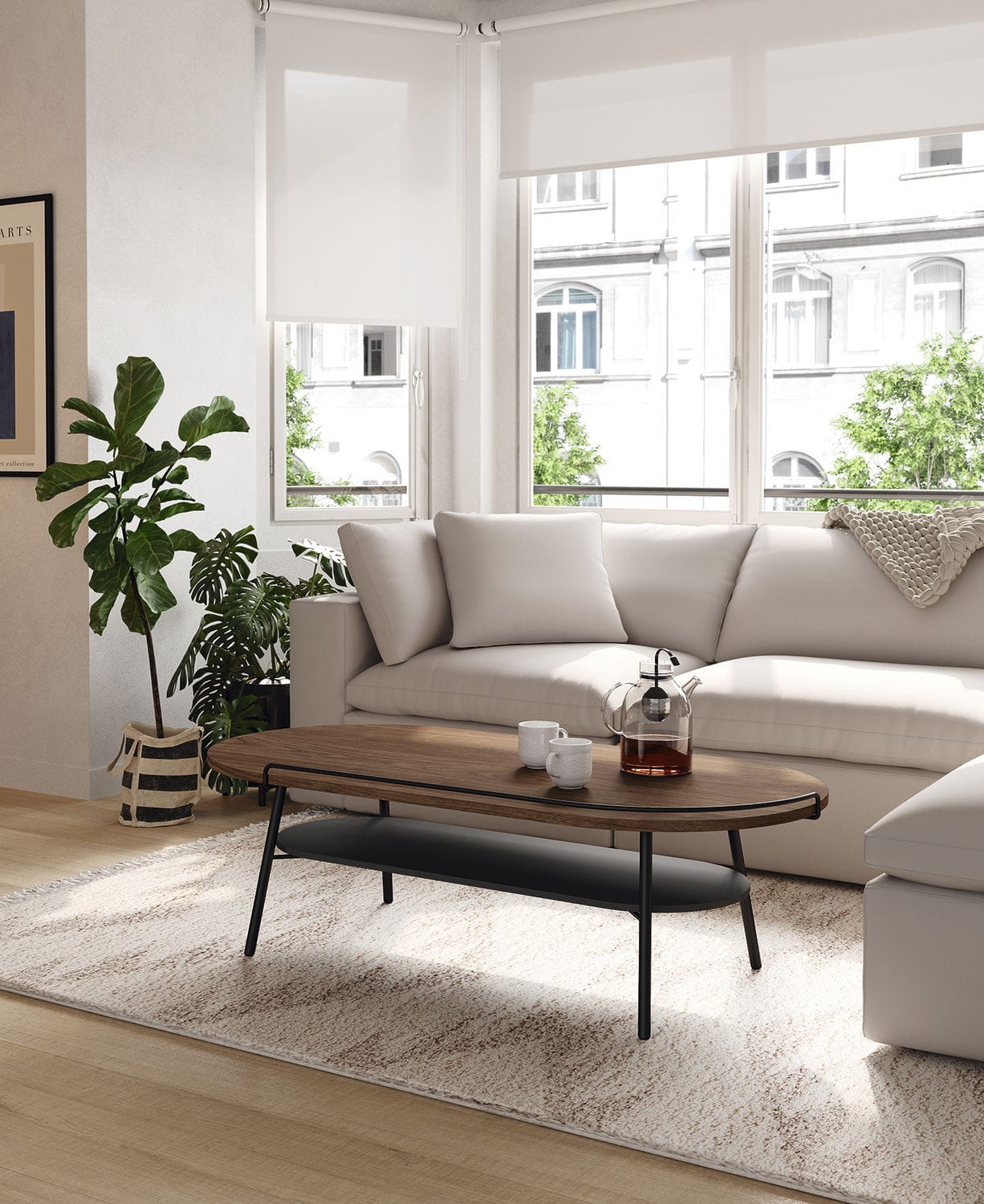 Contemporary coffee table - Fez - Mobenia - lacquered MDF / melamine ...