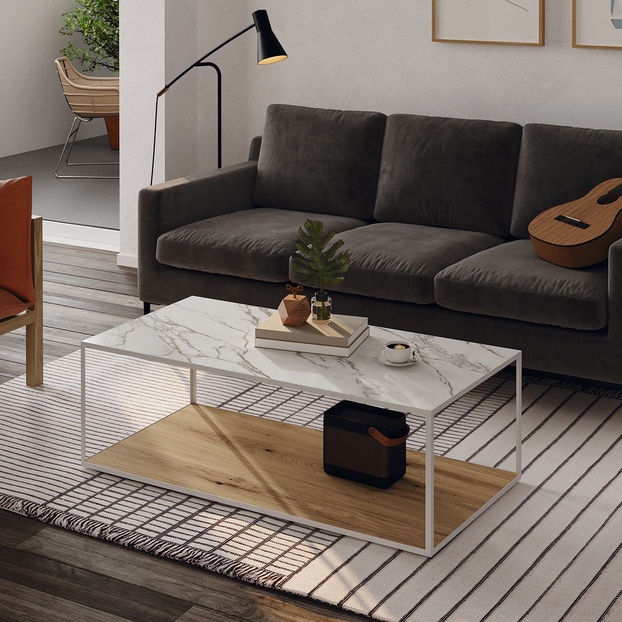 Contemporary coffee table - Daem - Mobenia - lacquered wood / melamine ...